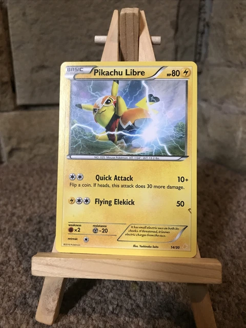 PIKACHU LIBRE 14/30 Pokémon Card Non Holo From XY Trainer Kit Near mint ...