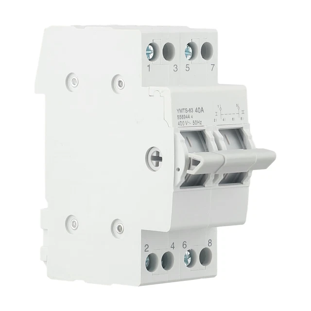 BRAND NEW TRANSFER Switch Circuit Breaker AC400 Miniature White 2P 40A ...