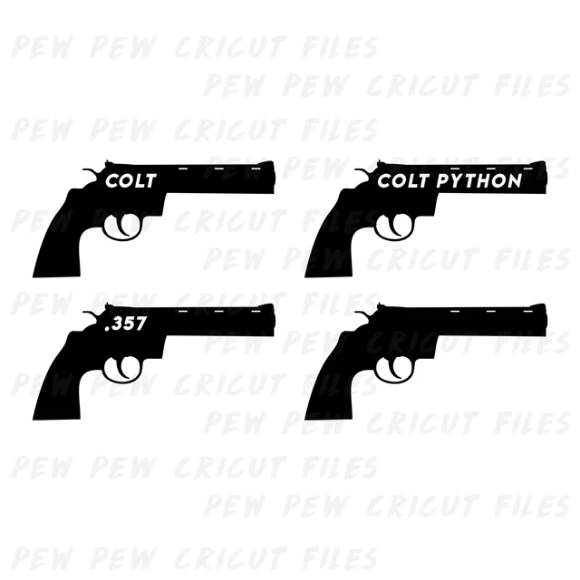 COLT PYTHON SVG - Gun Cricut Files - Colt Silhouettes - Revolver Vector ...