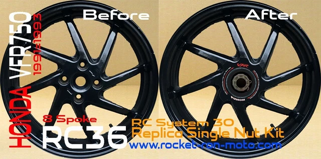 HONDA VFR 750 RC36 8 Spoke Rear Wheel Replica Single Nut Kit £59.99 ...