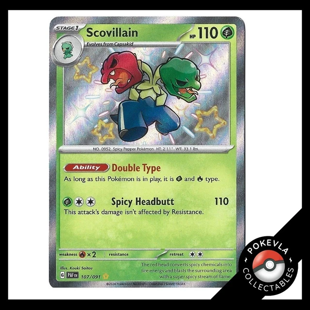 SCOVILLAIN 107/091 | Holo Shiny Rare | Pokémon TCG S&V Paldean Fates ...