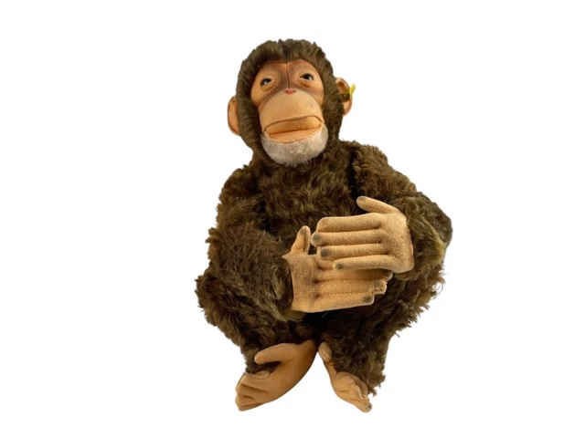 PELUCHE DE COLLECTION Steiff animal 0020/50 singe chimpanzé 50 cm ...