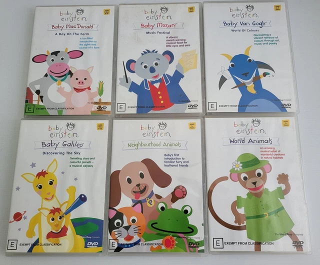 6 X BABY Einstein DVD's: Baby Galileo, Baby Mozart, Baby Van Gogh,world ...