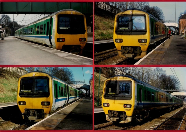 4 PHOTOS ~ Central Trains - Class 323 Hunslet EMUs - Birmingham Cross ...