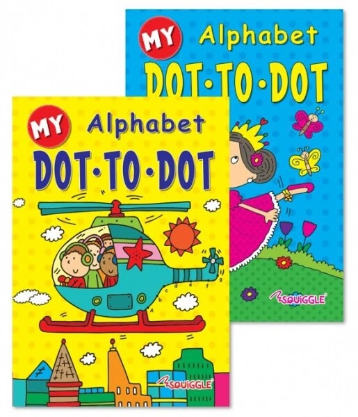 2 CHILDREN ALPHABET ABC Dot to Dot Learning Colouring Book Educational ...