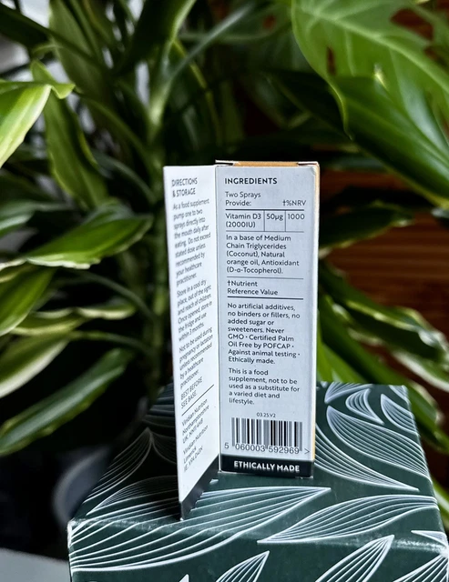 VIRIDIAN VITAMIN D3 2000IU High Potency Spray 20ml £19.36 - PicClick UK
