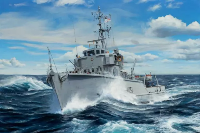 HMS IVESTON TON Class Minesweeper Warship Royal Navy Painting Art Print ... HMS IVESTON TON Class Minesweeper Warship Royal Navy Painting Art Print ...