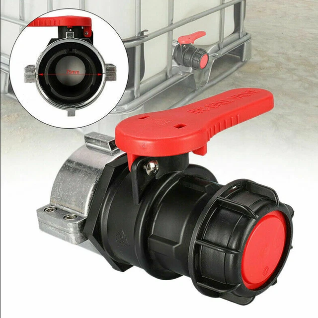 GARDEN IBC TANK Container Adaptor Ball Valve Chemical Barrel Valve 75 ...