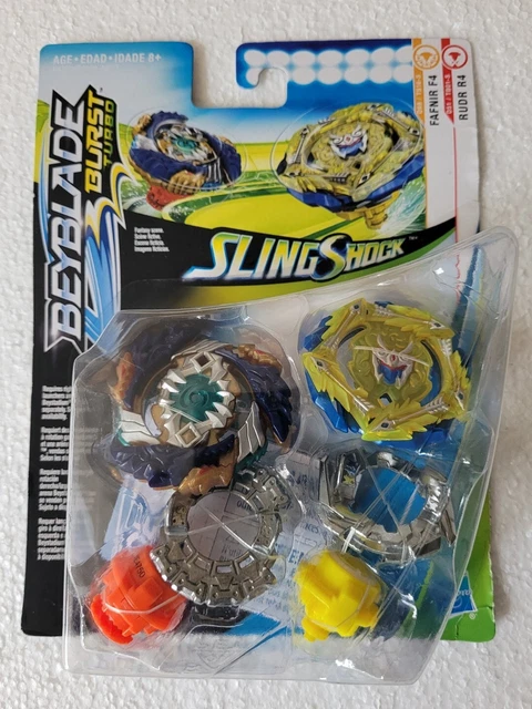 HASBRO BEYBLADE BURST Turbo Slingshock Fafnir F4 & Rudr R4 NEUF EUR 9 ...