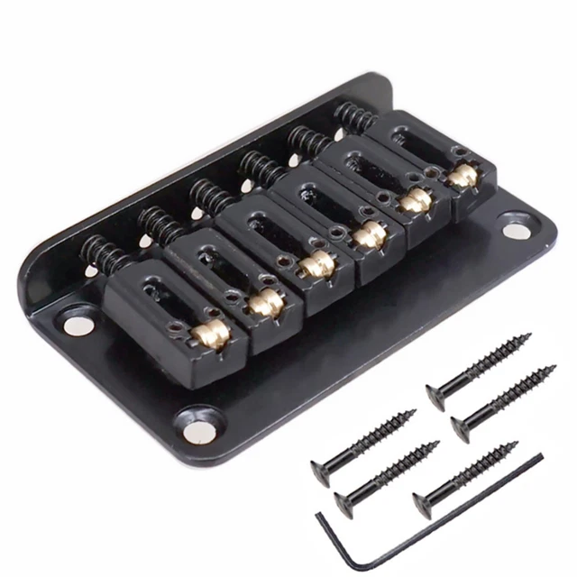 HARDTAIL HARD TAIL Fixed Guitar Bridge for 6 String Guitar Parts Chrome ...