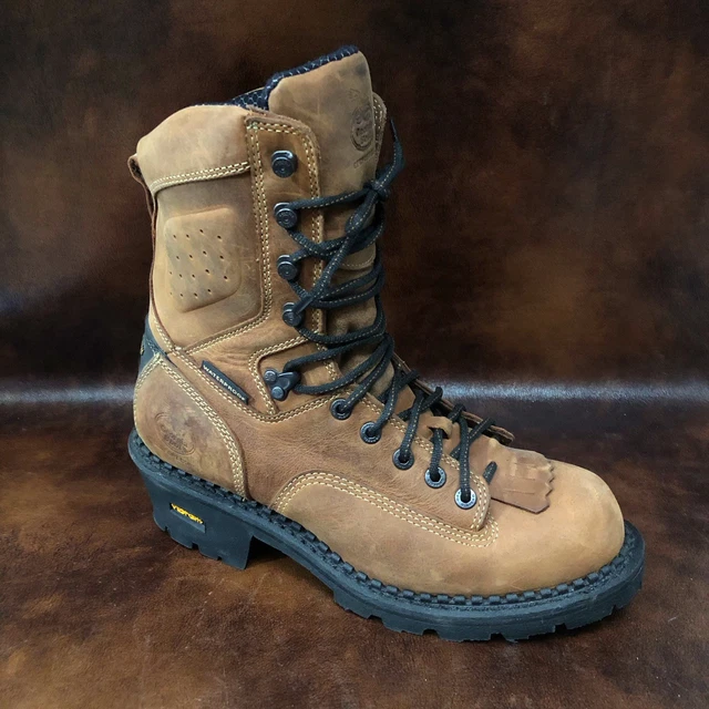 GEORGIA BOOTS COMFORT Core 9” Logger Mens Sz 8 M /41 Waterproof Work ...