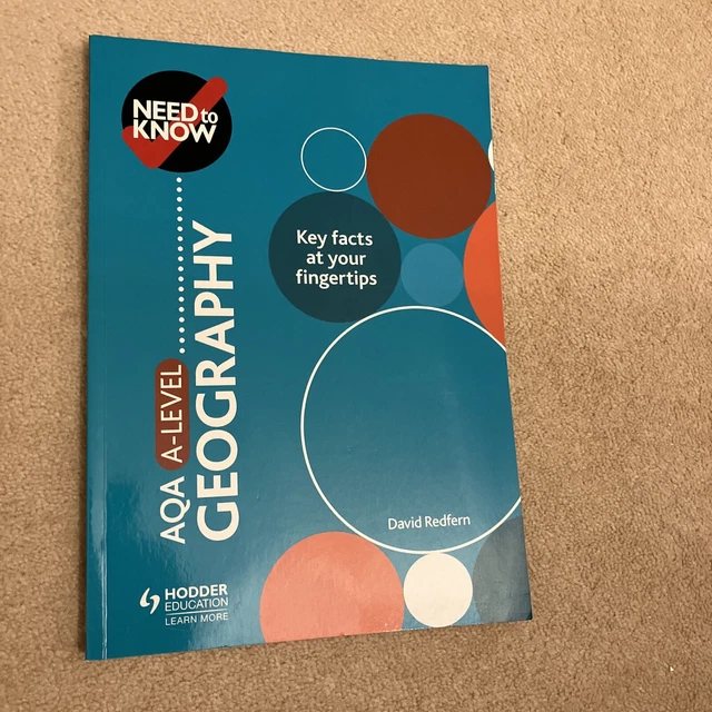 NEED TO KNOW: AQA A-level Geography by David Redfern NEW BOOK £14.23 ...