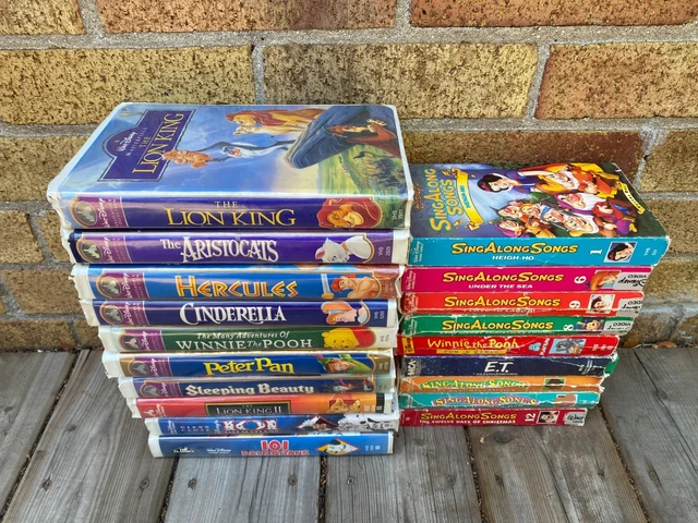 DISNEY VHS ANIMATED Movies Lot of 19 Vintage Video Tape Lion King ...