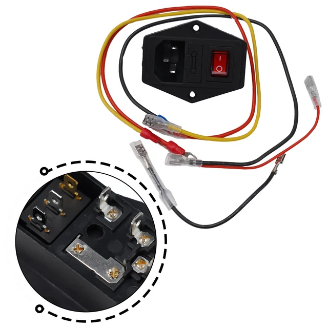 ENHANCED TRIPLE RED Rocker Switch AC Outlet for Reliable Power Control ...