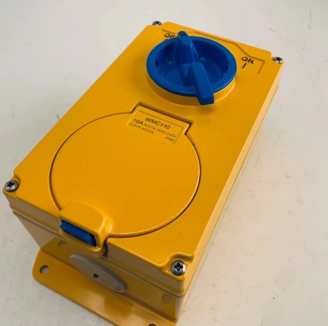 WILCO WMC110 10A 240V single pole switched outlet socket IP66 metal ...