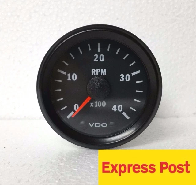 VDO COCKPIT VISION TACHO-METER 12V 52mm 4000 RPM AUTOMOTIVE 333015037 ...