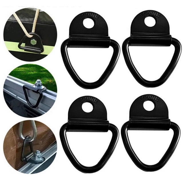 4* HEAVY DUTY Fixing Point Anchor Lashing Eye Tie Down Loop Black V ...