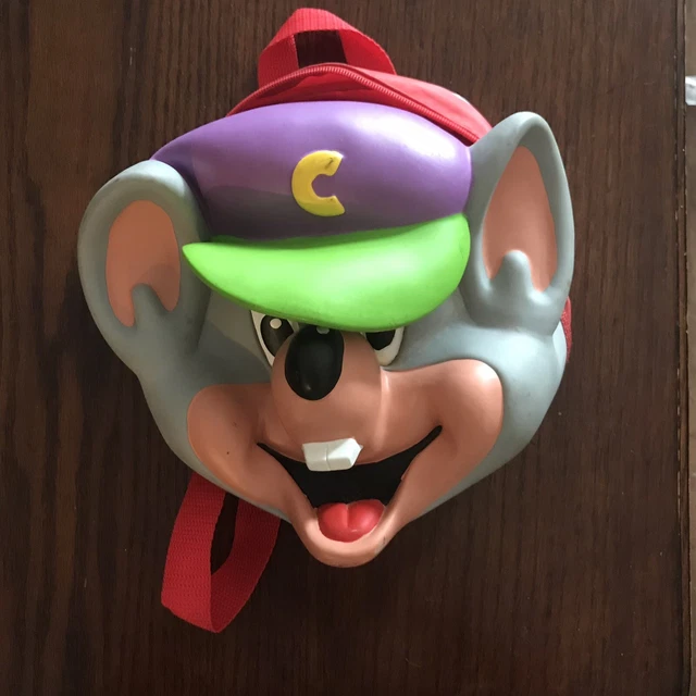 RARE VINTAGE 3D Rubber Chuck E Cheese Head Backpack Collectible £230.95 ...