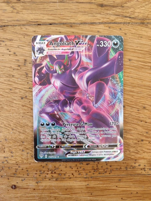 CARTE POKÉMON : Angoliath Vmax Full Art 2020 Ténèbres Embrasés 115/189 ...