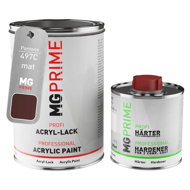 PANTONE 497C BROWN mat peinture acrylique 1,5 Litres 1500 ml durcisseur ...