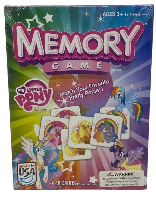 HASBRO MY LITTLE Pony Memory Kids Learning Matching Card Game A6647 ...