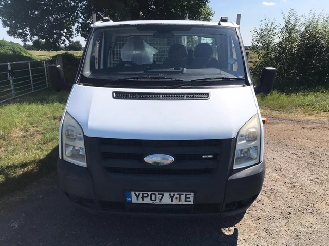 FORD TRANSIT DROPSIDE lwb hiab 022t 2007 350 mot July 2024 ready for ...