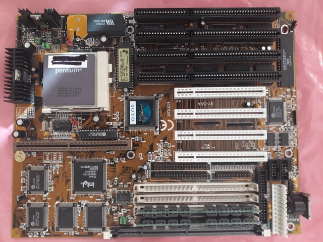 SOYO SY-5VA SOCKET 7 Motherboard + Pentium 133MHz + S3 ViRGE 2MB PCI ...