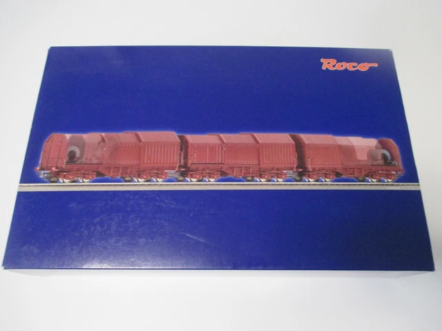 ROCO 66100 FUNKTIONS Teleskophaubenwagen-Set der DB in der OVP, H0 EUR ...