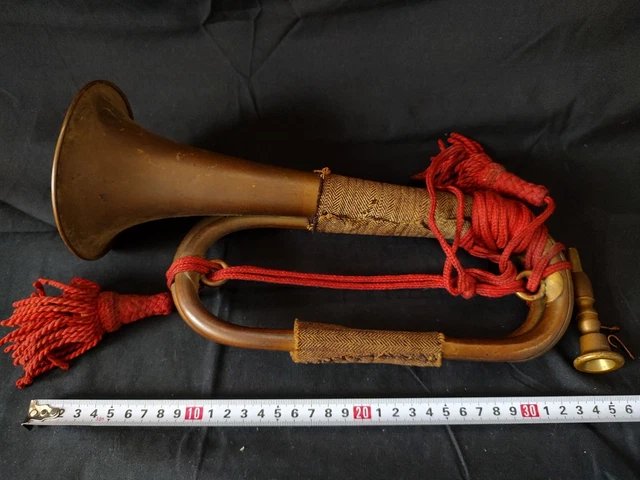 ORIGINAL WW2 II Japanese Imperial Military Brass Bugle Trumpet Japan ...