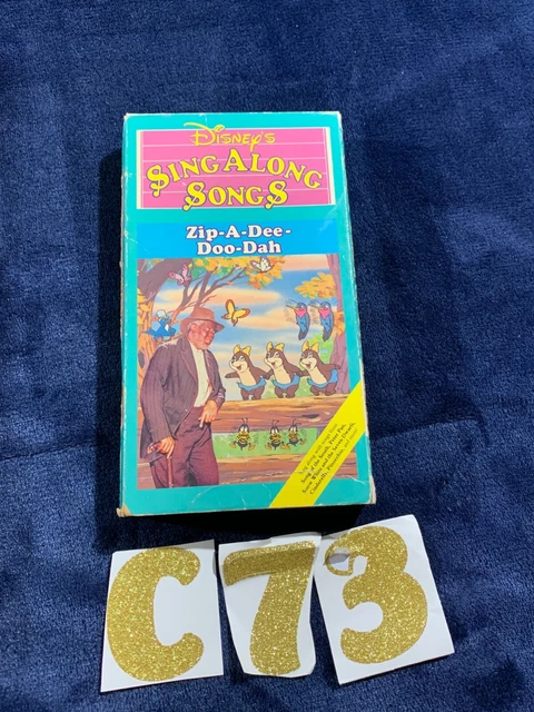 DISNEY SING ALONG Songs Zip-A-Dee-Doo-Dah VHS 1993 Rare OOP Tested $25. ...