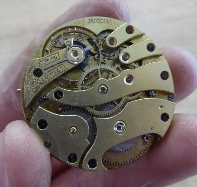 ANTIQUE MOBILIA GOLD Coloured Dial Pocket Watch Movement £20.00 ...