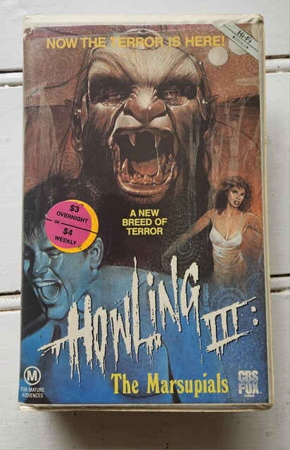 VHS VIDEO TAPE HOWLING III: THE MARSUPIALS Clamshell Ex-Rental CBS FOX ...