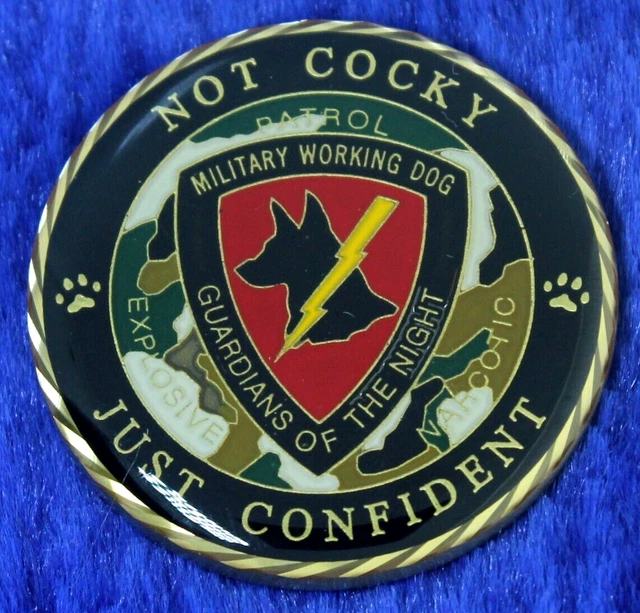 DOD USAF USN USMC US Army USCG K-9 Military Working Dog Challenge Coin ...