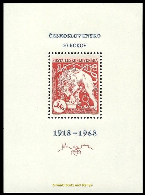 EBS CZECHOSLOVAKIA 1968 - 50th Anniversary of Czechoslovakia - Block 30 ...