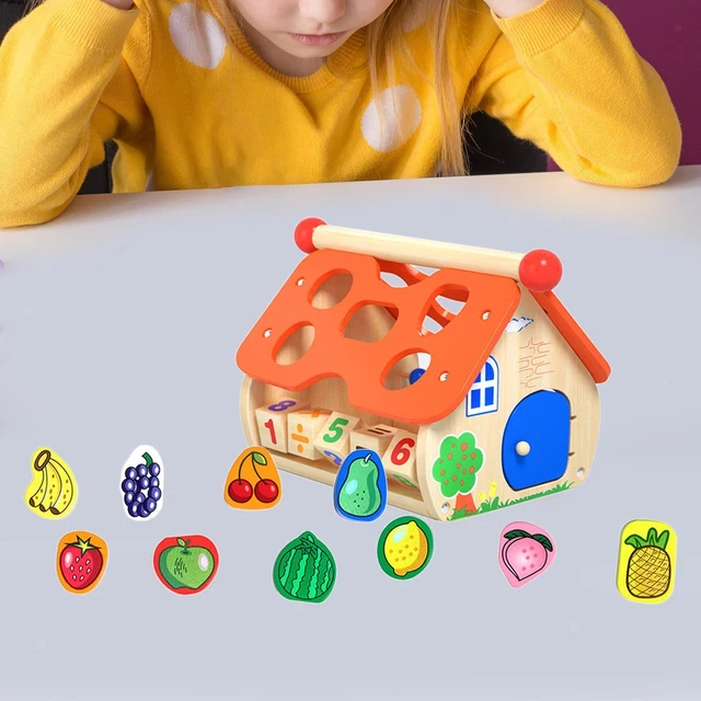 HOUSE ACTIVITY CENTER Educational Preschool Developmental Kids Shape ...