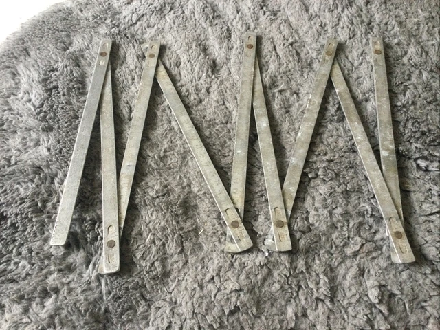 VINTAGE FOLDING DOUBLE Metre Folding Metal Rule. $13.15 - PicClick