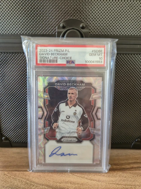2023/24 PANINI PRIZM Premier League David Beckham Auto Autograph Card £ ...