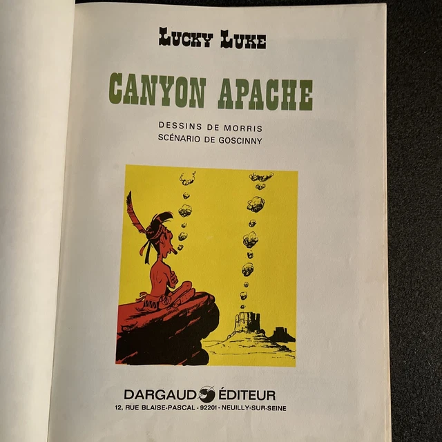 LUCKY LUKE CANYON APACHE DARGAUD Éditeur 1971 - Dépôt Légal 1979 EUR 35 ...