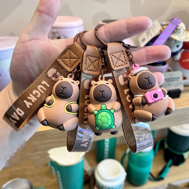 CAPYBARA SHAPED CAPYBARA Keychain Capybara Runny Nose Backpack Charms £ ...