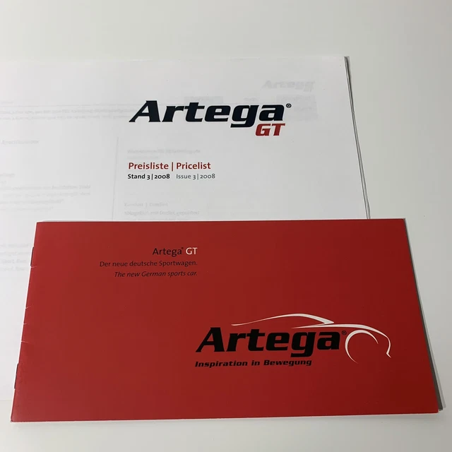 ARTEGA RARE ORIGINAL brochure and detailed price list EUR 9,00 ...