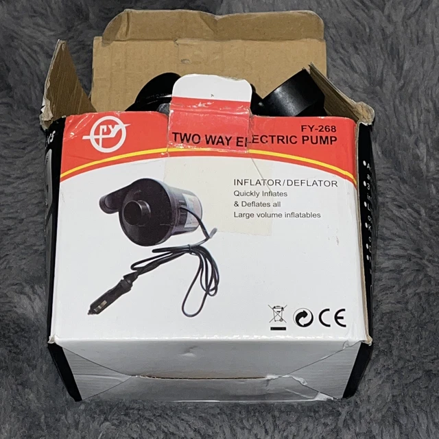 FY-268 TWO WAY ELECTRIC AIR PUMP Inflater Deflator £7.50 - PicClick UK