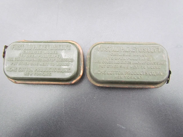 PANSEMENT US BOITE Plastique Ww2 First Aid Packet Original 39-45 Us ...