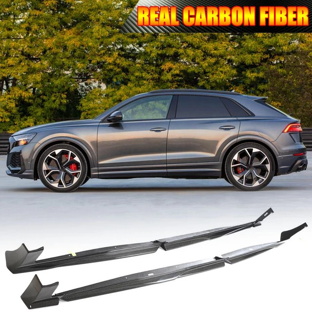 FOR AUDI RS Q8 RSQ8 20-23 REAL CARBON Side Skirts Extensions Lip ...