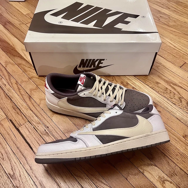 NIKE JORDAN 1 Low OG x Travis Scott Reverse Mocha Vtg 12.5 Dunk Worn 3X ...
