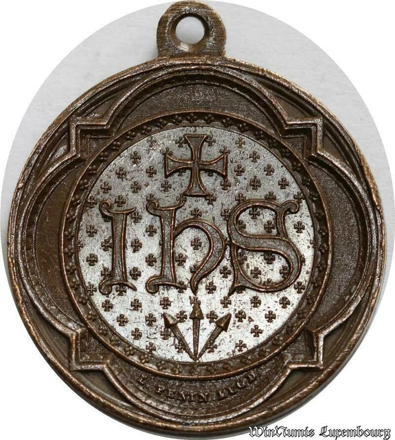 E7291 MEDAL PAPAL States Vatican Jesus IHS Penin UNC 1800's ->Make ...