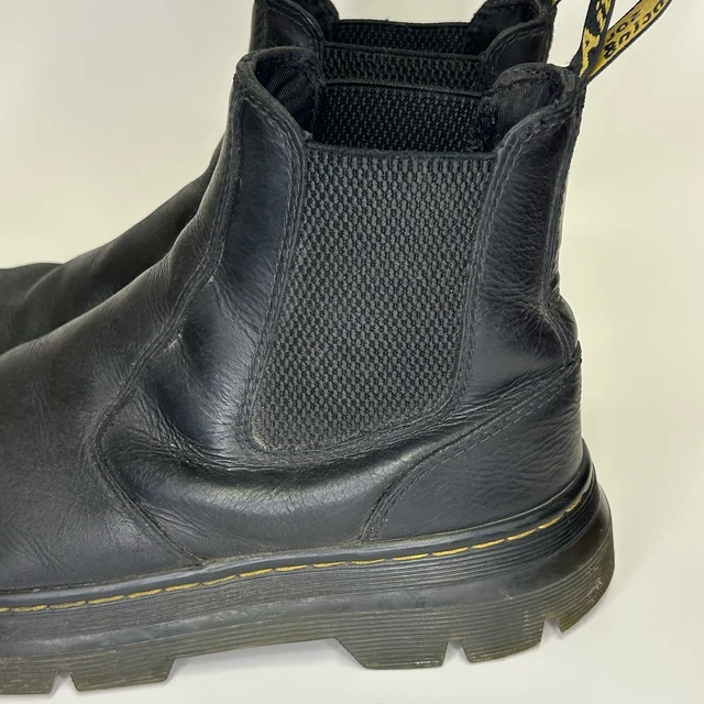 DR MARTENS EMBURY Chelsea Boots Soft Toe Work Black Leather Ankle Mens ...