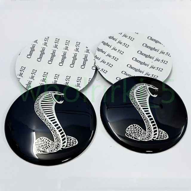 4X 65MM KOBRA Emblem Sticker Badge Car Nabendeckel Aufkleber Schwarz ...