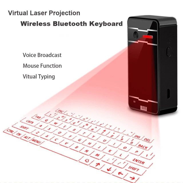 BLUETOOTH WIRELESS LASER Projection Virtual Keyboard Portable Keypad ...