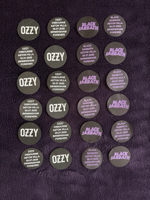 OZZY OSBOURNE BLACK Sabbath Last Ever Performance Show Confetti 5th ...