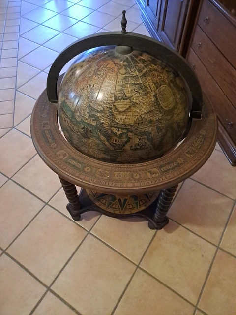 ANTICO MOBILE MAPPAMONDO porta bicchierie e bottiglie anni '20 EUR 600 ...